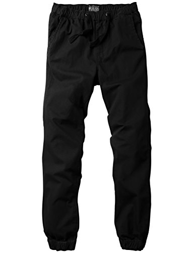 Match Men's Loose Fit Chino Washed Jogger Pant (36, 6535 Black)