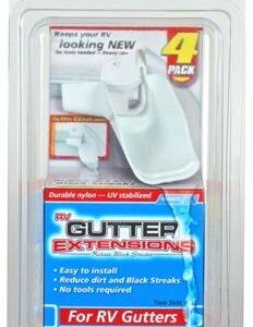 Camco Gutter Extensions - White - Set of 4 (2 Left/2 Right)