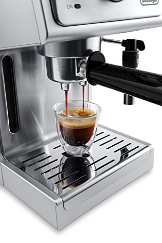 De'Longhi Bar Pump Espresso and Cappuccino Machine, 15", Stainless Steel