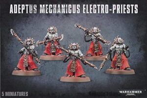 games workshop 99120116009" warhammer 40,000" adeptus mechanicus electro-priests action figure, black