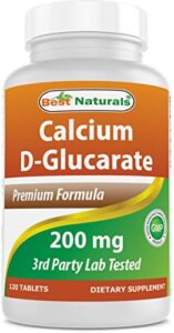 best naturals calcium d-glucarate 200 mg 120 tablets