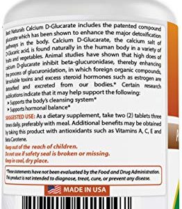 Best Naturals Calcium D-Glucarate 200 mg 120 Tablets