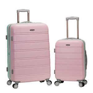 rockland melbourne hardside expandable spinner wheel luggage, mint, 2-piece set (20/28)