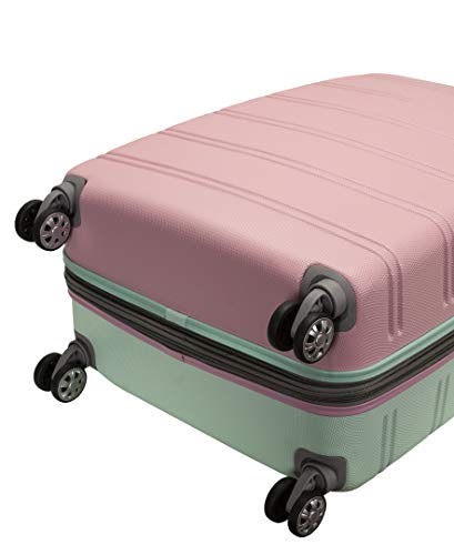 Rockland Melbourne Hardside Expandable Spinner Wheel Luggage, Mint, 2-Piece Set (20/28)