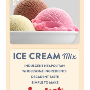 Junket Ice Cream Mix Bundle - 2 Vanilla, 2 Chocolate, 2 Strawberry (6 Total)