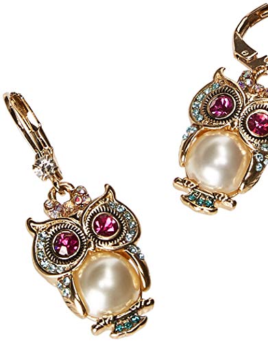 Betsey Johnson Owl Drop Earrings