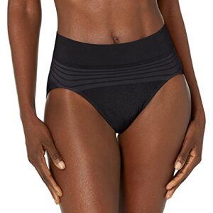 warner's women's no pinching no problems dig-free comfort waist smooth and seamless hi-cut rt5501p, black, medium