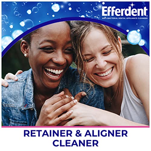 Efferdent Retainer Cleaning Tablets, Denture Cleanser Tablets for Dental Appliances, Fresh & Clean, Minty Fresh, 90 Tablets