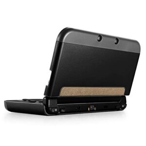 tnp protective case compatible with nintendo new 3ds xl ll 2015, black - plastic + aluminum full body protective snap-on hard shell skin case cover new modified hinge-less design