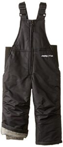 arctix infant/toddler chest high snow bib overalls, black, 18 months