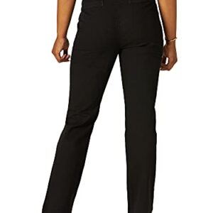 Chic Classic Collection Women's Easy-Fit Elastic-Waist Pant, Black Denim, 10 Petite