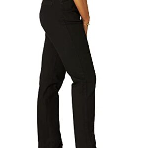 Chic Classic Collection Women's Easy-Fit Elastic-Waist Pant, Black Denim, 10 Petite