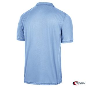 Premium Wear Boys High Moisture Wicking Polo T Shirts | Light Blue - Large