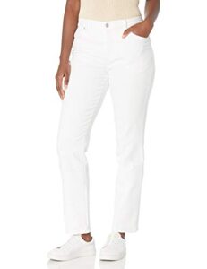 gloria vanderbilt women's amanda classic high rise tapered jean, vintage white, 18 regular