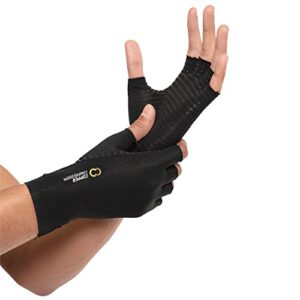 copper compression arthritis gloves - orthopedic brace - copper infused fingerless glove for arthritis pain. for women & men