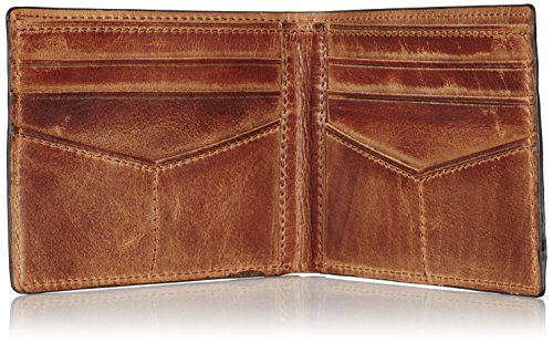 Fossil Men's Derrick Leather Slim Minimalist Bifold Front Pocket Wallet, Brown, (Model: ML3709200)