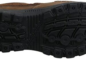 Skechers Men's Braver-Rayland Slip-On Loafer, Dark Brown Leather, 10 2E US