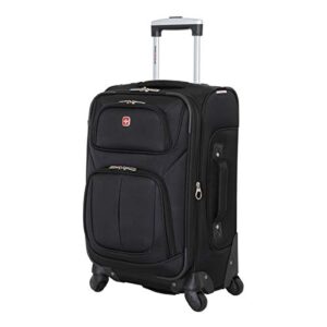 swissgear sion softside expandable roller luggage, black, carry-on 21-inch