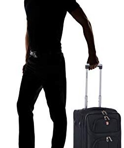 SwissGear Sion Softside Expandable Roller Luggage, Black, Carry-On 21-Inch