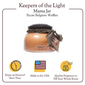 A Cheerful Giver - Pecan Belgium Waffles Mama Scented Glass Jar Candle (22oz) with Lid & True to Life Fragrance Made in USA