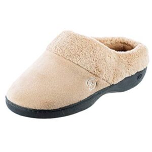 isotoner womens Classic slippers, Taupe, 7.5-8 US