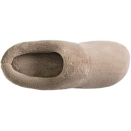 isotoner womens Classic slippers, Taupe, 7.5-8 US