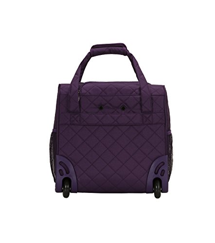 Rockland Melrose Upright Wheeled Underseater Carry-On Luggage, Purple, 15-Inch