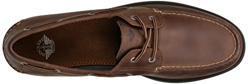 Dockers Men’s Vargas Leather Handsewn Boat Shoe,Rust, 10 M US