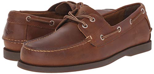 Dockers Men’s Vargas Leather Handsewn Boat Shoe,Rust, 10 M US