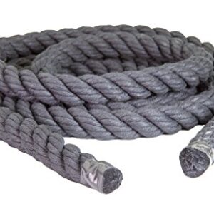 Ravenox Natural Twisted Cotton Rope | (Black)(1/2 Inch x 10 Feet) | Made in The USA | Strong Triple-Strand Rope for Sports, Décor, Pet Toys, Crafts, Macramé & Indoor Outdoor Use