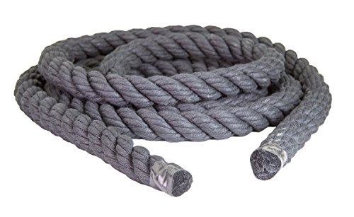 Ravenox Natural Twisted Cotton Rope | (Black)(1/2 Inch x 10 Feet) | Made in The USA | Strong Triple-Strand Rope for Sports, Décor, Pet Toys, Crafts, Macramé & Indoor Outdoor Use