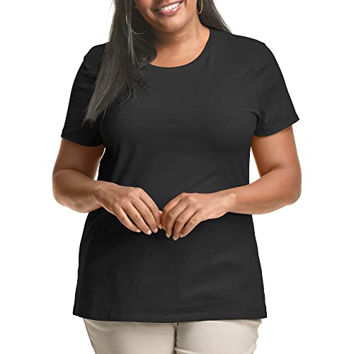 Just My Size Plus-Size Pure Cotton Jersey T-Shirt, Wide Classic Crewneck Tee for Women