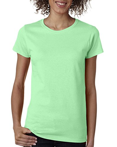 Gildan Women's Heavy Crewneck Cap Sleeve T-Shirt, Small, Mint Green