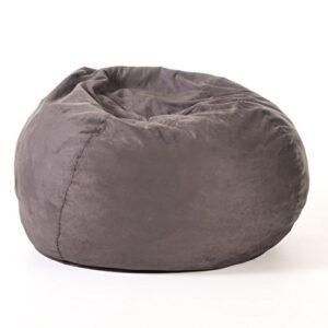 christopher knight home waldo 5 foot bean bag, 5 ft, charcoal