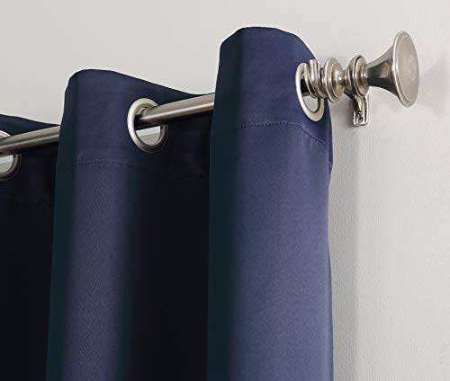 Sun Zero Easton Energy Saving Blackout Grommet Curtain Panel, 40" x 95", Navy Blue