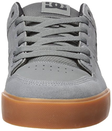 DC Men's Pure Low Top Casual Skate Shoe, Grey/Gum, 11 M US