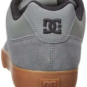 DC Men's Pure Low Top Casual Skate Shoe, Grey/Gum, 11 M US