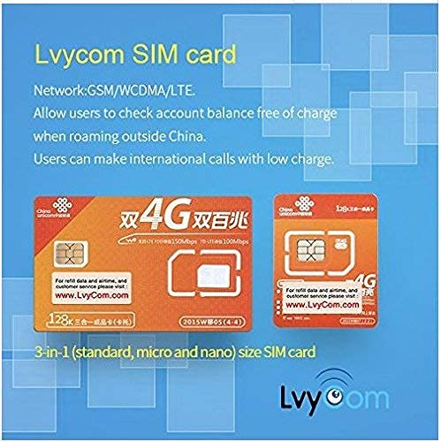 China SIM Card 90days 30GB(or 20GB GB)/m+ 300(or 400ŀ) mins Local Calls or (or 400ŀ) Local Texts, China Local #, Free Incoming Calls and Texts! Activation Outside China!