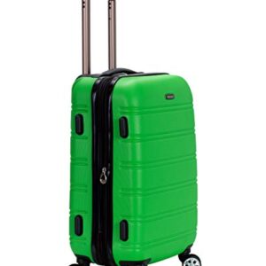 Rockland Melbourne Hardside Expandable Spinner Wheel Luggage, Green, Carry-On 20-Inch