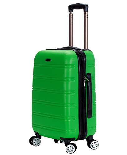 Rockland Melbourne Hardside Expandable Spinner Wheel Luggage, Green, Carry-On 20-Inch