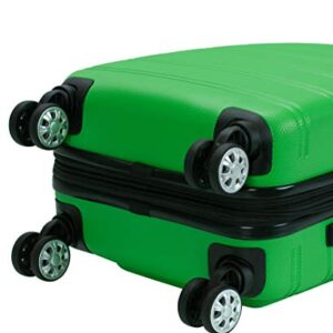 Rockland Melbourne Hardside Expandable Spinner Wheel Luggage, Green, Carry-On 20-Inch