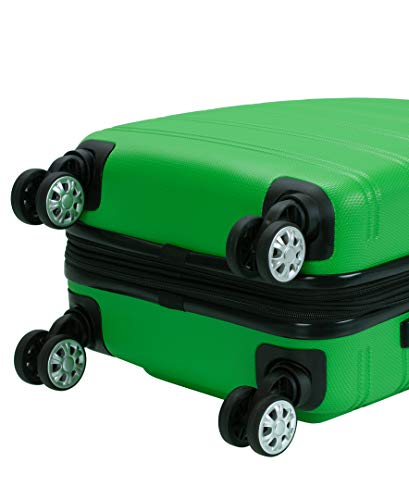 Rockland Melbourne Hardside Expandable Spinner Wheel Luggage, Green, Carry-On 20-Inch