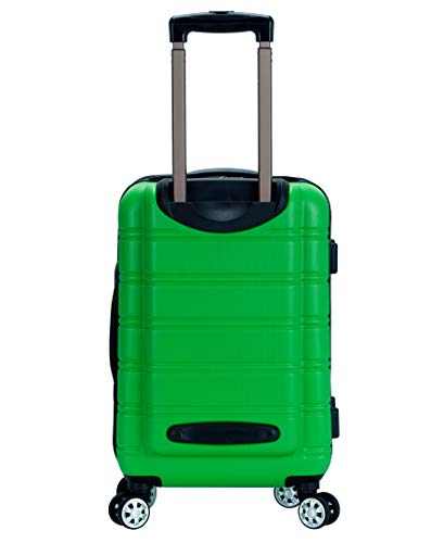 Rockland Melbourne Hardside Expandable Spinner Wheel Luggage, Green, Carry-On 20-Inch