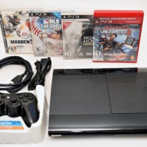 Sony Playstation 3 Super Slim 500GB Game Console System Bundle PS3 w/4 GAMES