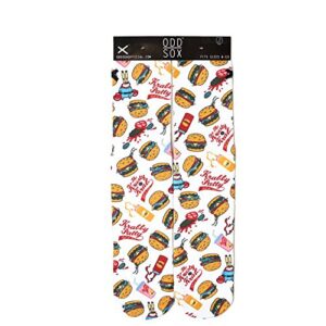 odd sox men's the krusty krab, multi, sock size:10-13/shoe size: 6-12