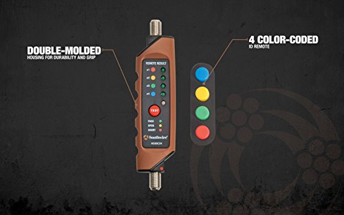 Southwire M500CX4 Coax Continuity Tester/Mapper; Durable Design; Auto Power-Off; Double-Molded Housing; Easy-to-Understand LED Display; Includes 4 Color-Coded ID Remotes