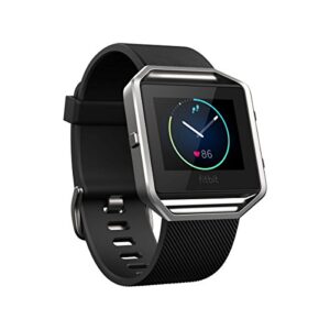 fitbit blaze smart fitness watch with time display, black, silver, small (5.5 - 6.7 inch) (us version)