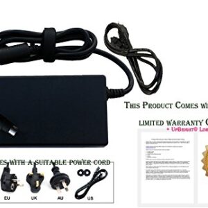 UpBright New Global 4-Pin 20V 6A 120W AC/DC Adapter Compatible with Alienware Area-51m EA11203 EA112 Power Supply Cord Cable PS Charger Mains PSU (with 4 Prong Connector)