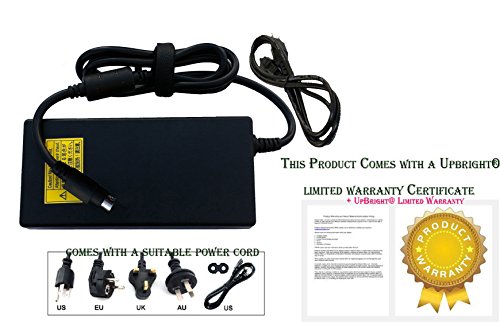 UpBright New Global 4-Pin 20V 6A 120W AC/DC Adapter Compatible with Alienware Area-51m EA11203 EA112 Power Supply Cord Cable PS Charger Mains PSU (with 4 Prong Connector)