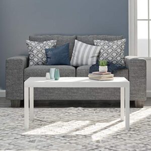 ameriwood home parsons modern coffee table, white